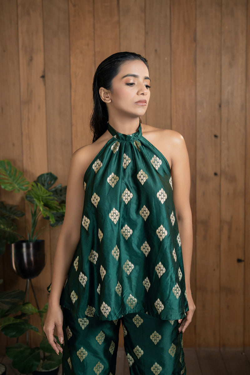 Venus Co-ord Set in Emerald – MERAKHI